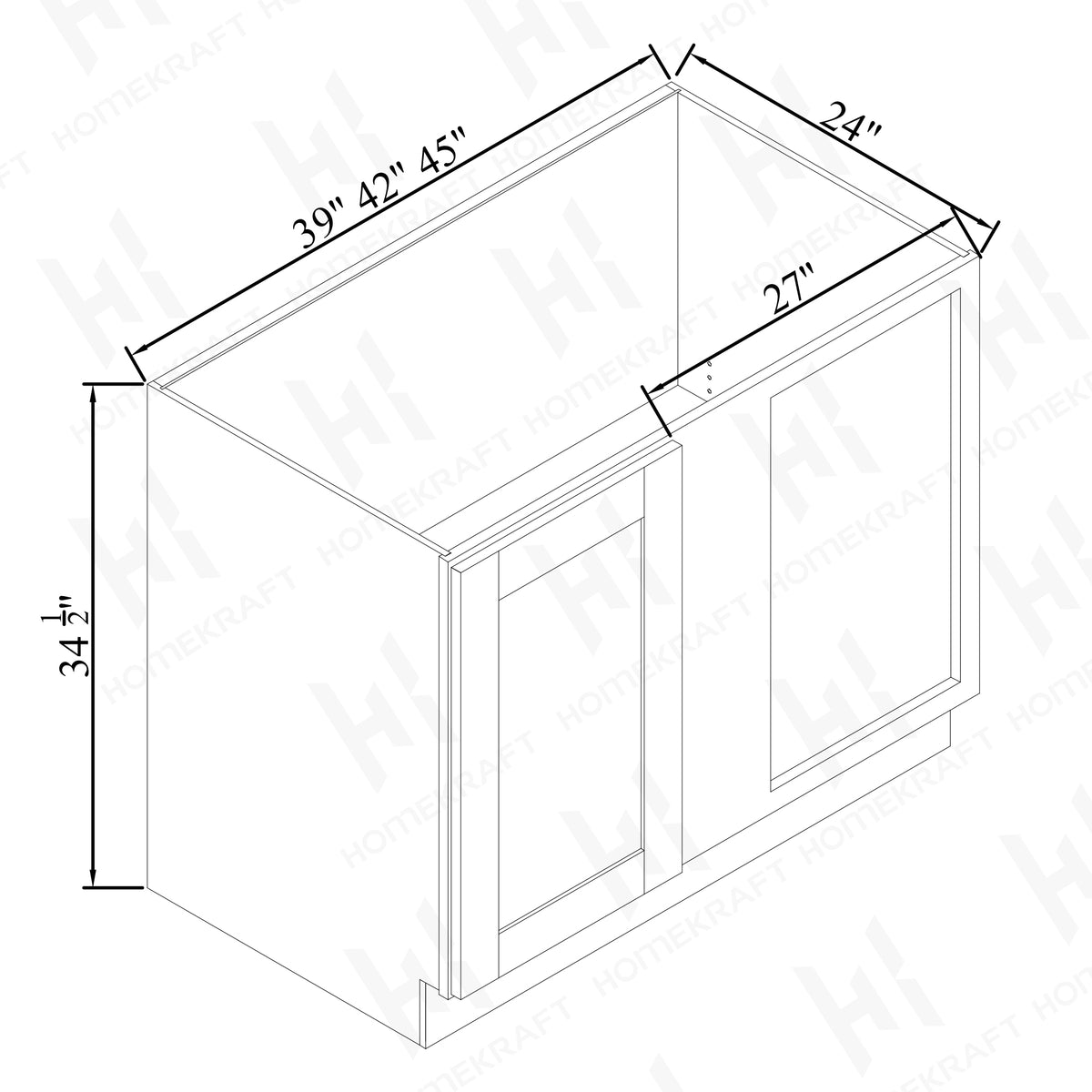 Full Height Door Bases – HomeKraft Cabinetry